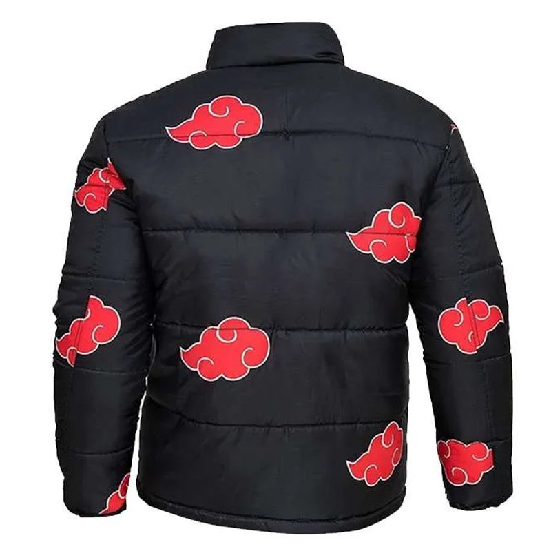 Akatsuki Naruto Puffer Jacket – Unisex Anime Winter Wear